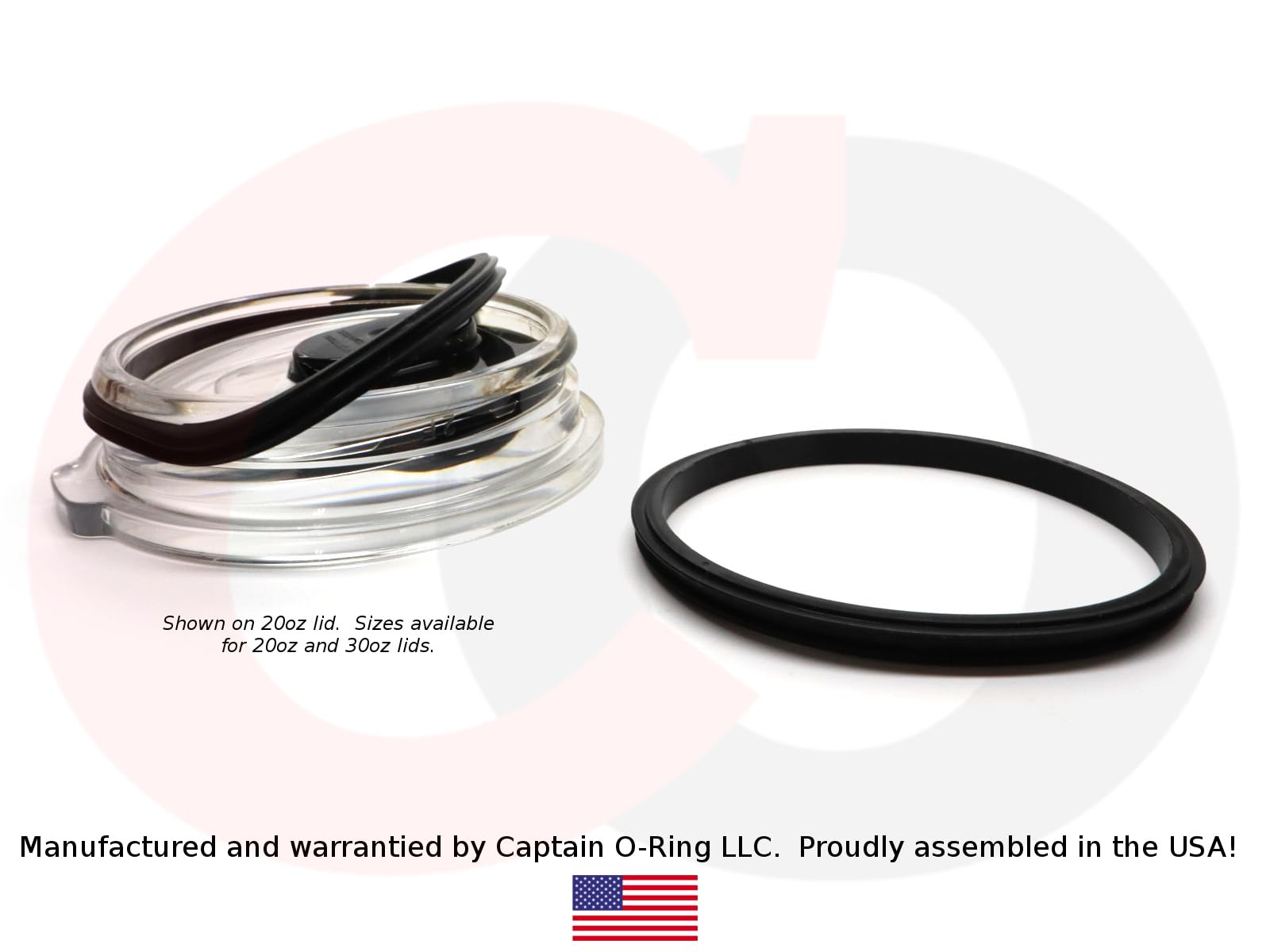 Captain O-Ring – Replacement Lid Seal Gaskets for Yeti Stainless Steel Insulated Tumbler Mugs (3 Pack) [30 oz Lid Size]