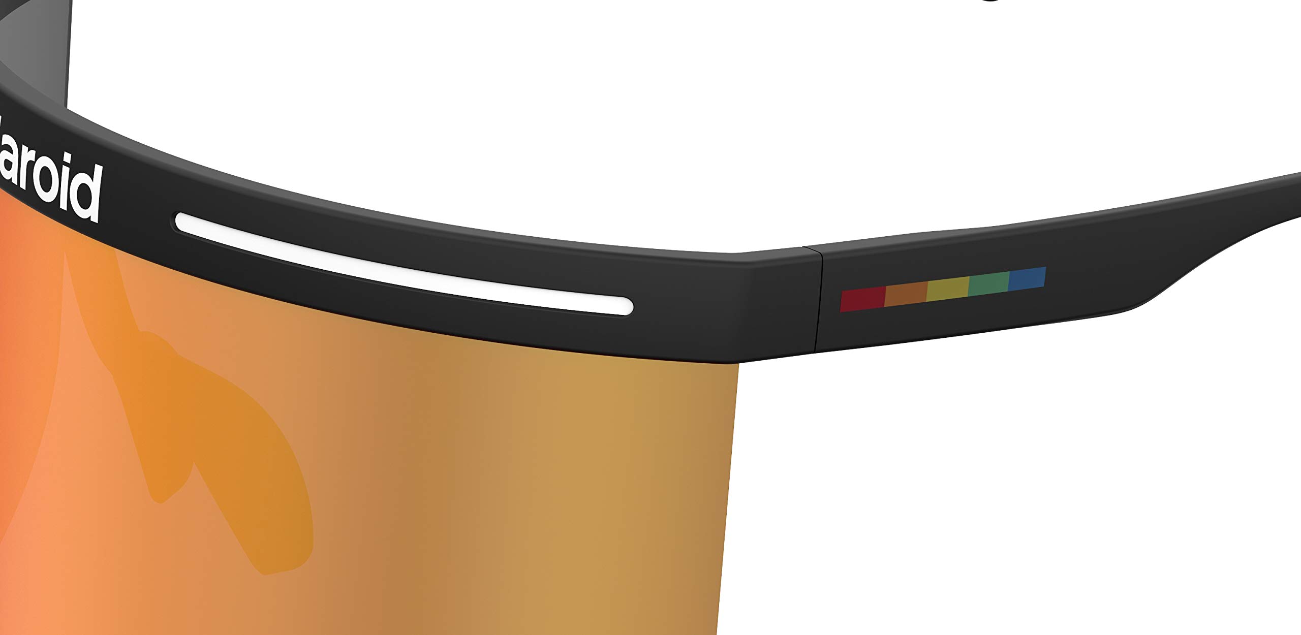 Polaroid Sunglasses PLD 7038/S Polarized Special Shape Sunglasses, Black Red Gold, 99mm, 1mm