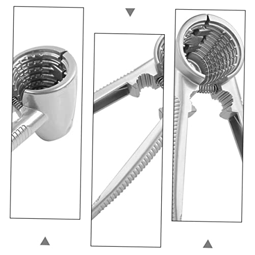 Multipurpose Tool 1pc Walnut Pine Cone Clip Walnut Shell Opener Walnut Pliers Seafood Crab Tongs Shell Shucker Household Nut Nut Opener Silver Aluminum Alloy Peeler Pecans