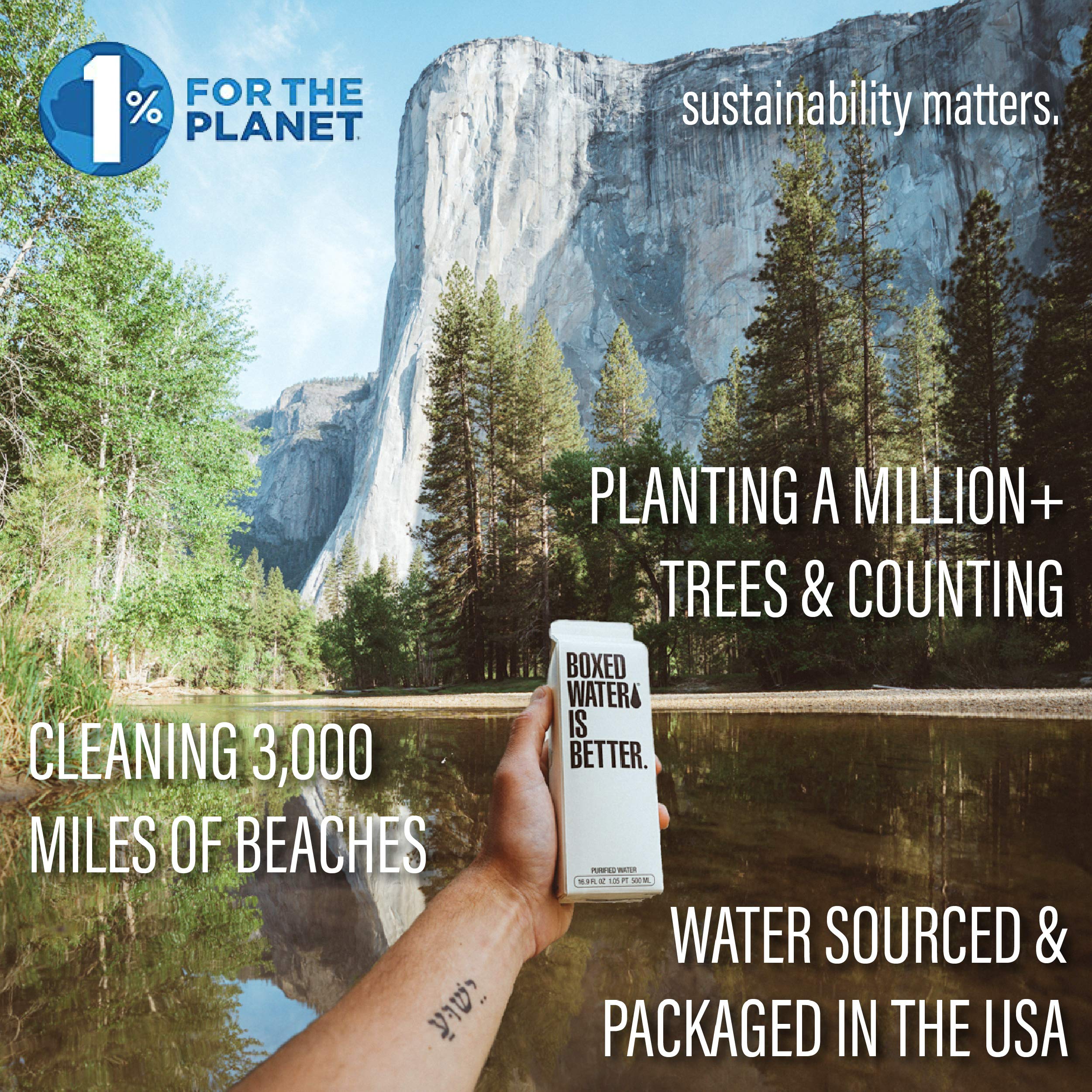 Boxed Water 16.9 oz. (12 Pack) – Purified Drinking Water in 92% Plant- Based Boxes – 100% Recyclable, BPA-Free, Refillable/Reusable Cartons – More Sustainable than Plastic Bottled Water