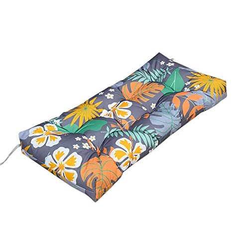 Srutirbo Outdoor Bench Cushion 51âx 19â Waterproof Floral Printed Garden Patio Bench Seat Cushion Swing Cushion for Wicker Loveseat Settee, Patio Furniture (Flower)