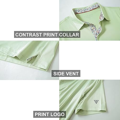 M MAELREG Golf Polo Shirts for Men Short Sleeve Performance Moisture Wicking Quick Dry Casual Collared Men’s Polo Shirts