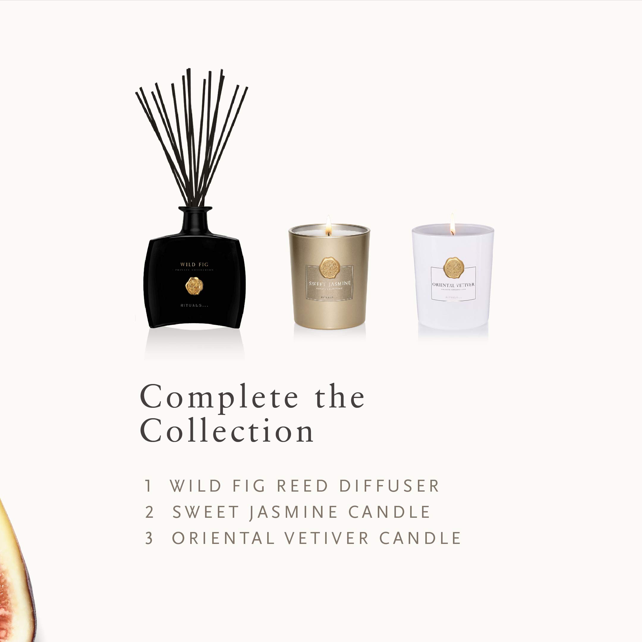 RITUALS Wild Fig Luxury Home Decor Scented Candle - Aromatherapy Candle with Italian Fig, Chinese Orris, Clove & Sandalwood - 12.6 Oz