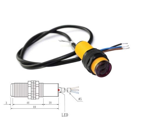 CenryKay Infrared Photoelectric Sensor E18-D80NK Obstacle Avoidance for Arduino Robot Car(2PCS)