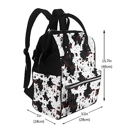Vbcdgfg cow print Diaper Bag Backpack Large Capacity Nappy Bag for boy girl baby mom and Dad,Multi Functions Nursing Bag