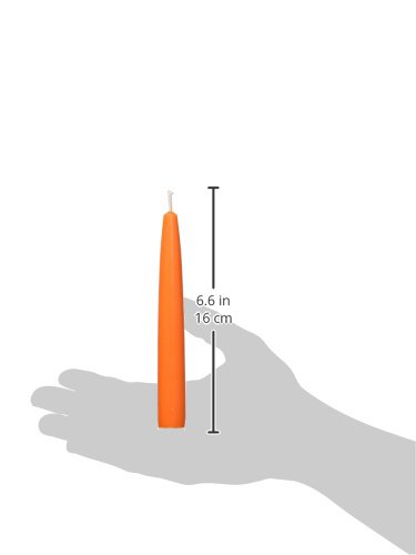 Zest Candle 12-Piece Taper Candles, 6-Inch, Orange