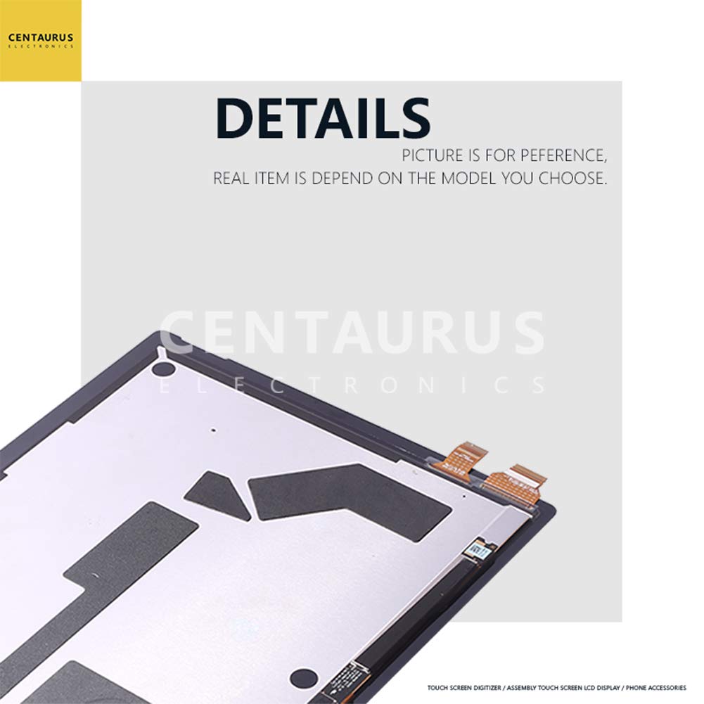 CENTAURUS Replacement for Microsoft Surface Pro 6 LCD Display Touch Screen Digitizer Assembly Parts Compatible with Microsoft Surface Pro 6 1807 1809 1796 LP123WQ1 (SP) (A1) 2736 x 1824 12.3 inch