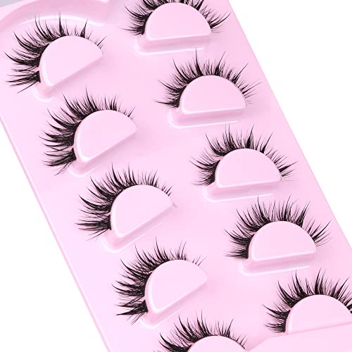Cluster Lashes False Eyelashes Extension DIY Individual Lashes Wispy Manga Lashes Asian Wet Look 40 Pcs Lash Clusters Eyelash Pack by Vanssymunlin, Black