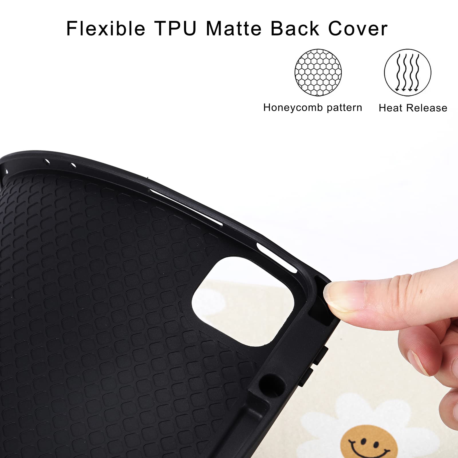 Cute Sunflower PU Leather Case for 2022 iPad 10th Generation 10.9 Inch Case with Pencil Holder Protective Stand Cover for 10.9" iPad 10th Gen 2022 Release A2696 A2757 A2777