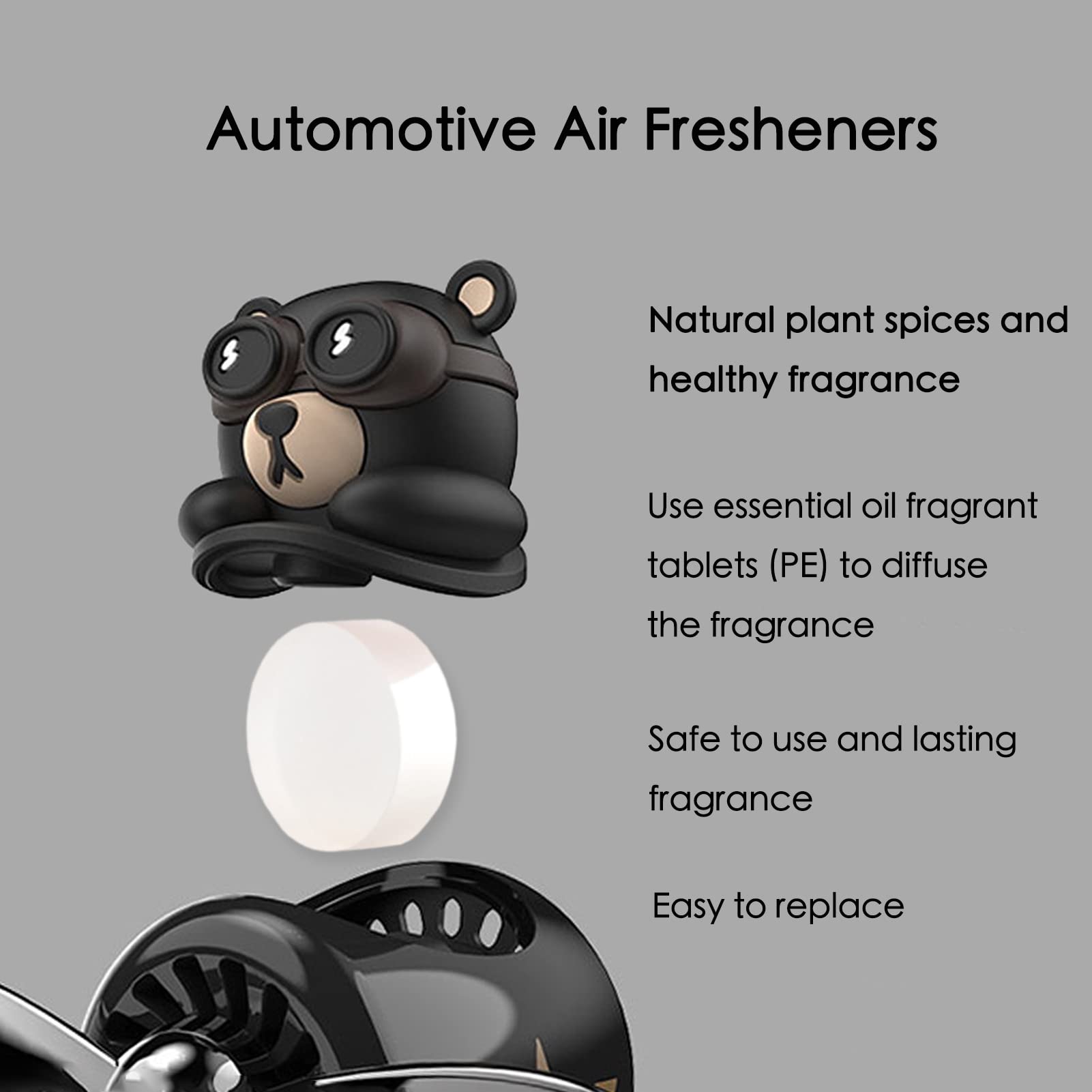 Car Air Fresheners Cute Pilot Duck Car Diffuser Rotating Propeller Cartoon Automotive Air Outlet Car Perfume Decoration