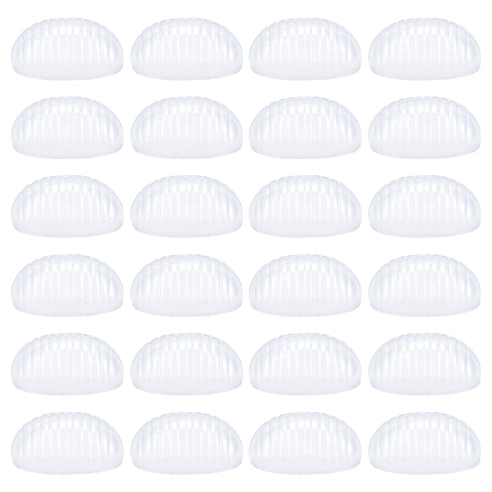 FINGERINSPIRE 24pcs Hat Support Pad Holder Clear Plastic Cap Insert Shaper Baseball Hat Support Holder Caps Inner Support Protector Half Hat Stay Hat Shaper for Baseball Cap Golf Hat Storage Supplies