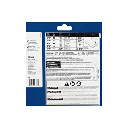 BOSCH BS5912-3PK 59-1/2" Assorted Wood/Metal Bandsaw Bade 3PK