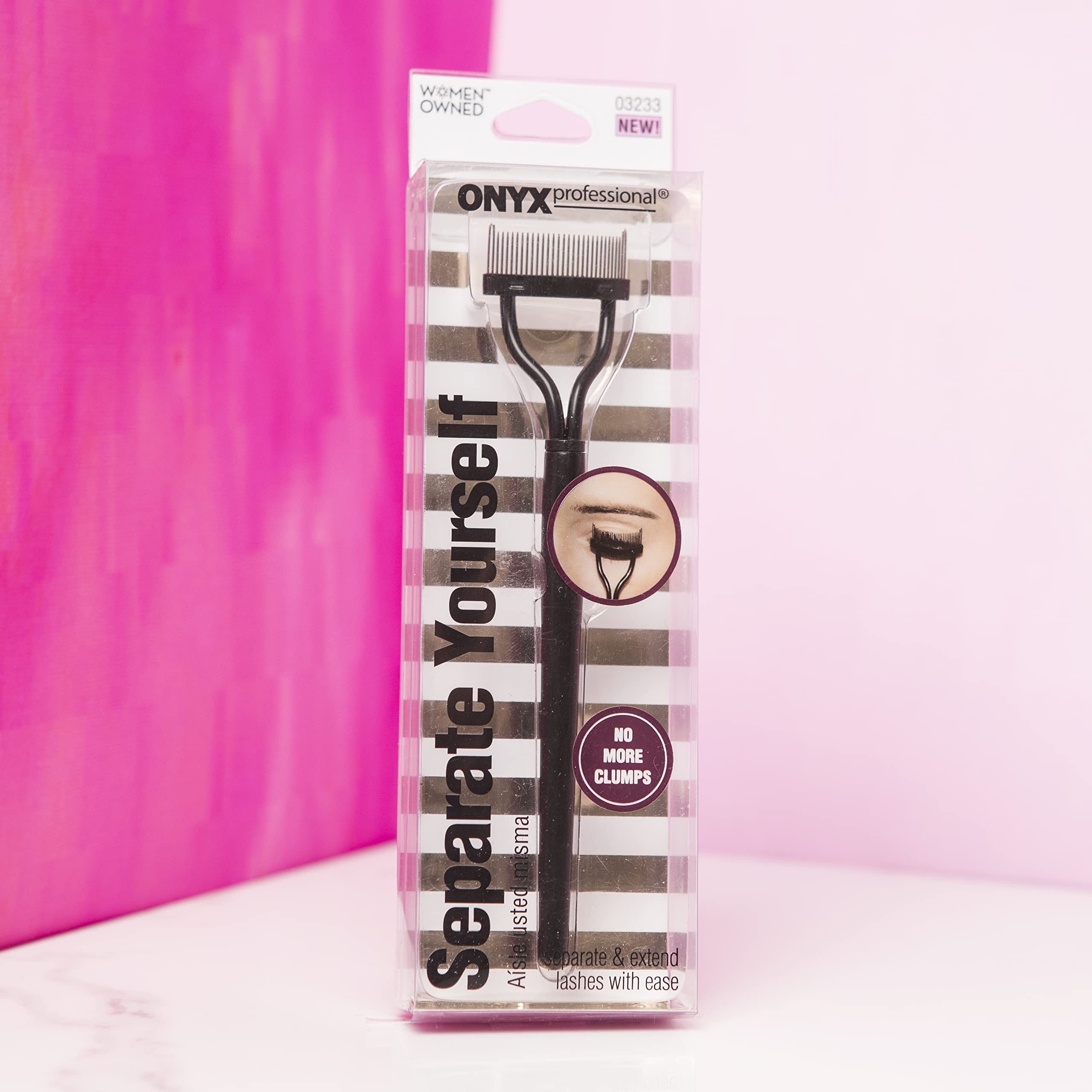 Eyelash Comb Separator Lash Tool - Eyelash Separator tool, Lash Comb, Eye Brow Brush, Eye Lash Separator Tool for Mascara - Eyelash Brush Separator Mascara Brush Eyelash Tool by Onyx Professional