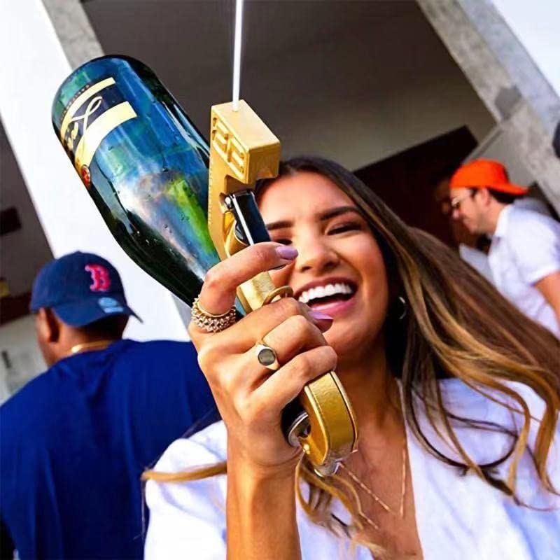 Champagne Gun 4th Generation Upgraded Party Shooter with Extended Range Perfect for Bachelorette Parties Birthdays Celebrations