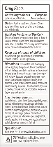 Burt's Bees Natural Acne Solutions Targeted and Minimizing Spot Treatment for Oily Skin, 0.26 Oz (Package May Vary)