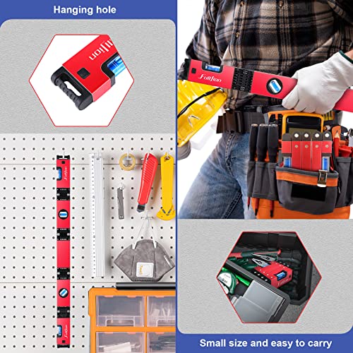 Fulljion Foldable Level, Multi-function Level Measuring Tool,28 Inch Magnetic Level tool with Easy to Read Level Bubbles,Precise Leveling Drop-proof Construction Tool for Carpenters,Woodworkers,Homes