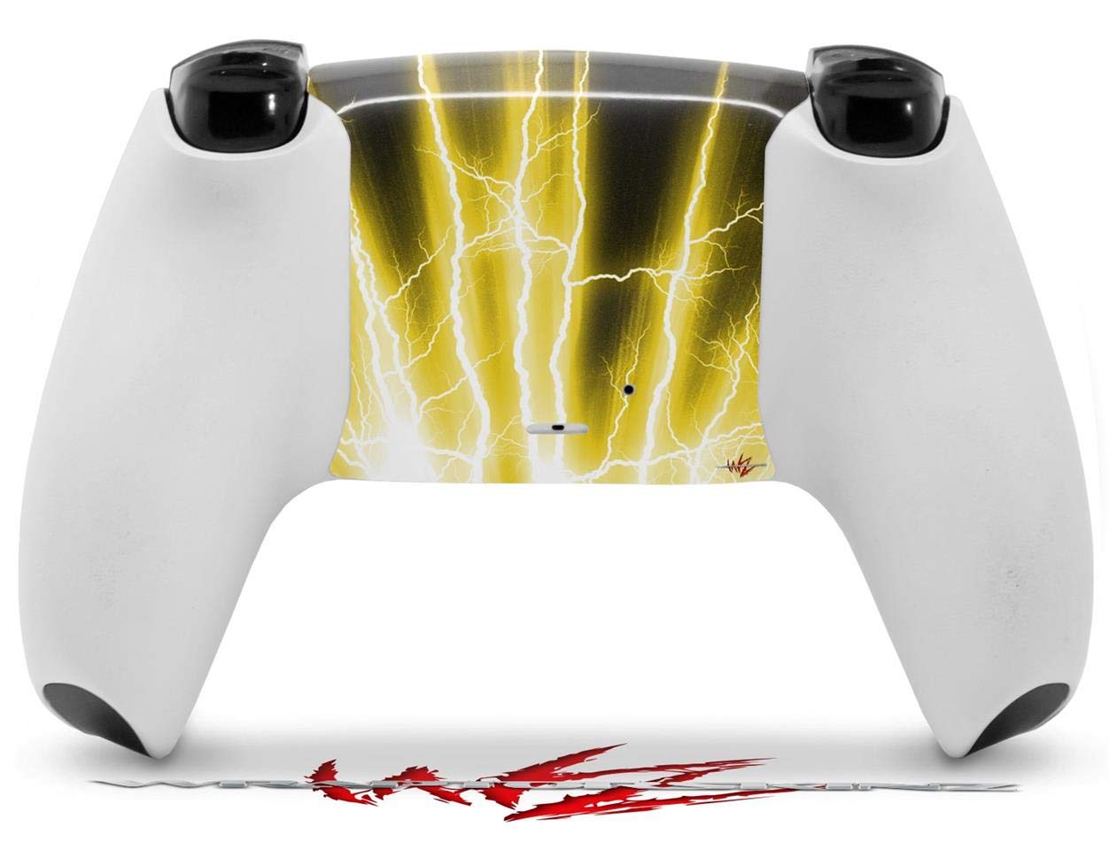 WraptorSkinz Skin Wrap compatible with Sony PS5 DualSense Controller Lightning Yellow (CONTROLLER NOT INCLUDED)