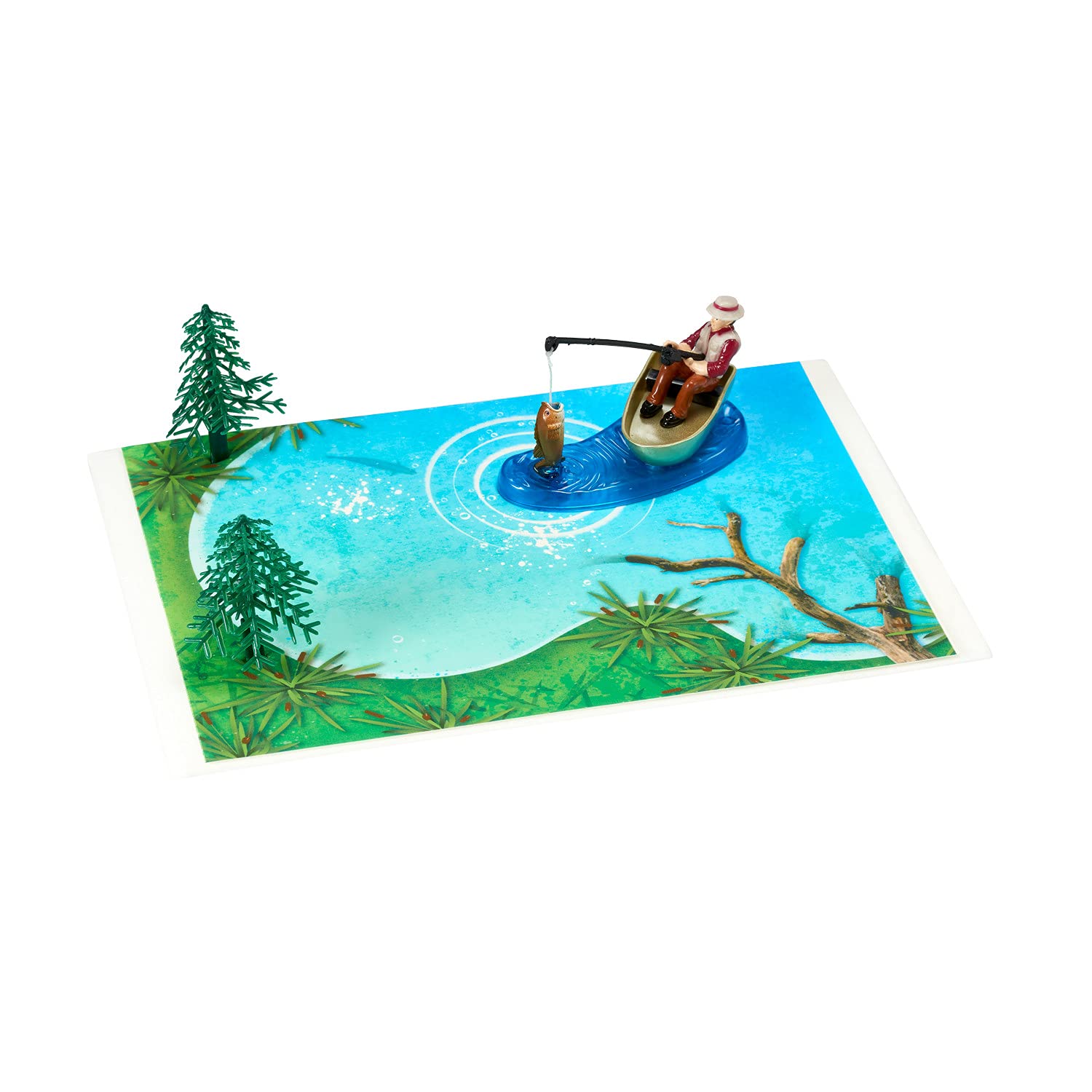 DecoPac Fisherman with Action Fish DecoSet Cake Decoration, 3 Piece Set, (16334)