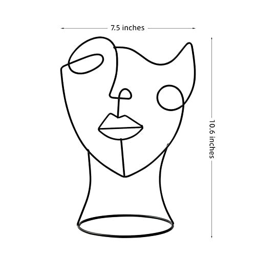 FM2018XSL Metal Wire Statue Ladies Hat Rack Stand Hat Holder Hat Organizer, Housewarming Gifts for Home Desk Decorations(No Hat)