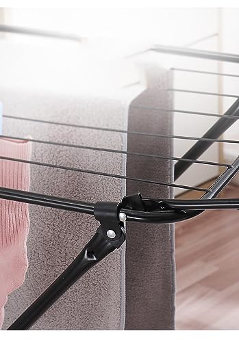 GAENZA Floor-to-Ceiling Folding Clothes Rack Clothes Drying Rack Indoor Balcony Airfoil Simple Household Towel Drying Quilt Pole Outdoor Clothes Rack
