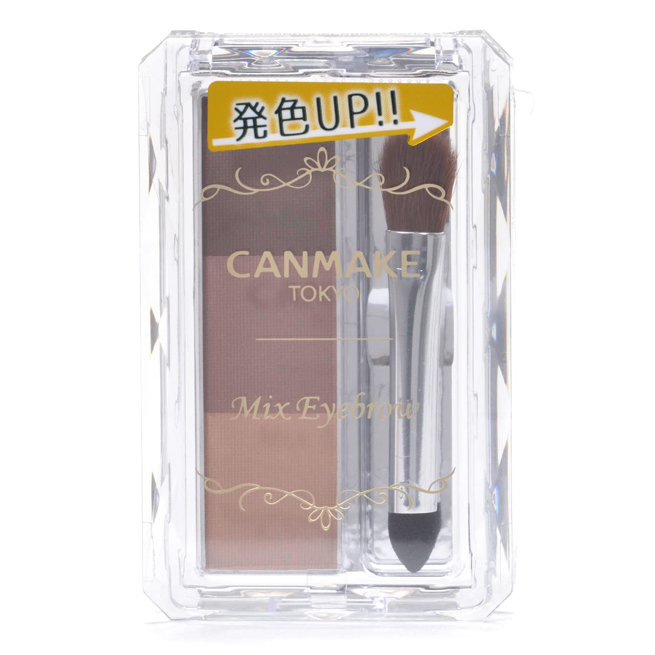 CANMAKE Mix Eyebrow, 3-Color Eyebrow Palette, 0.10 oz (3.0 g) (07 Misty Mauve Brown)