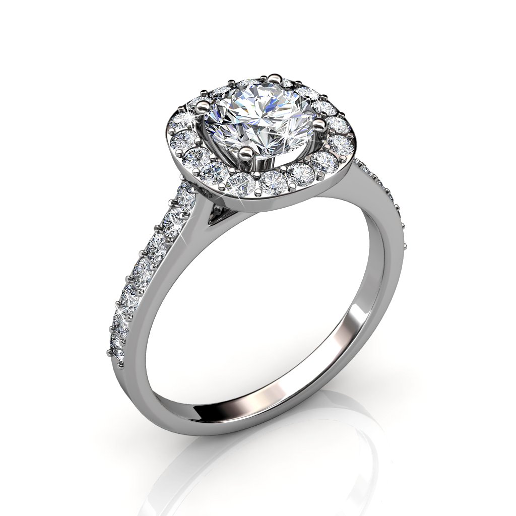 Cate & Chloe Celeste Glory 18k White Gold Ring, Engagement Ring, Wedding Ring, Promise Ring, Silver Ring, Crystal Ring, White Gold Jewelry, Gemstone Ring (8)