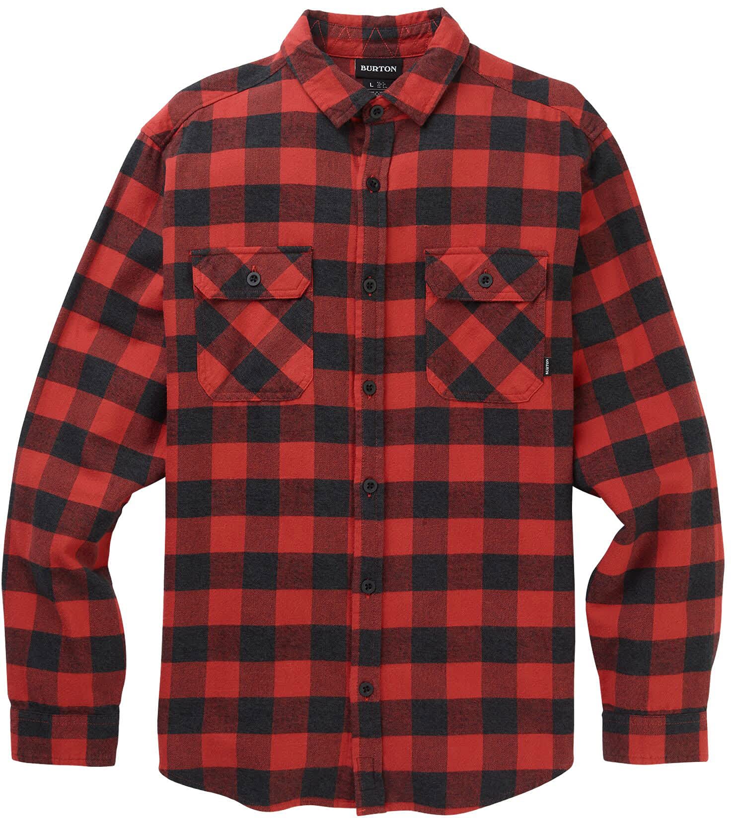 Burton Mens Brighton Flannel, Tandori Heather Buffalo Plaid, Small