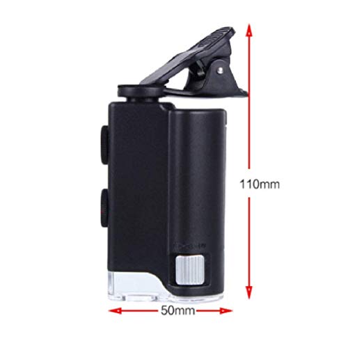 Magnifier High Magnification 100 Times Mobile Phone Magnifier Optical 60 Times LED Light High Magnification Portable Microscope Toys Games Hobbies
