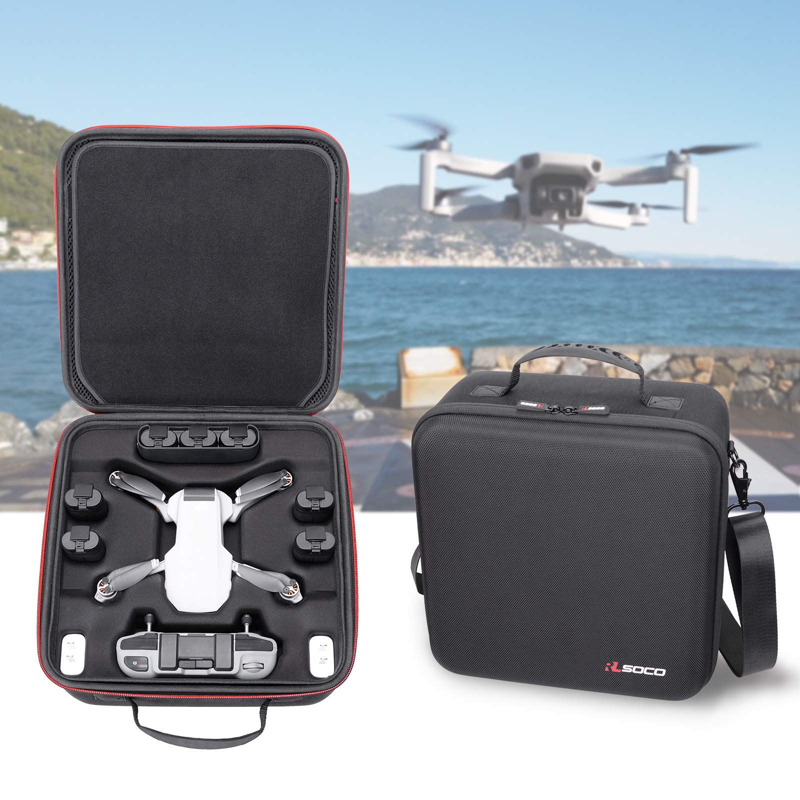 RLSOCO Hard Case for DJI Mini 2 SE/Mini 2/Mini SE/Mavic Mini 1 - Fits Mavic Mini Accessories: Mini 2 Controller,Batteries and Charger,Propellers and Prop Guards (Newest Version Case)