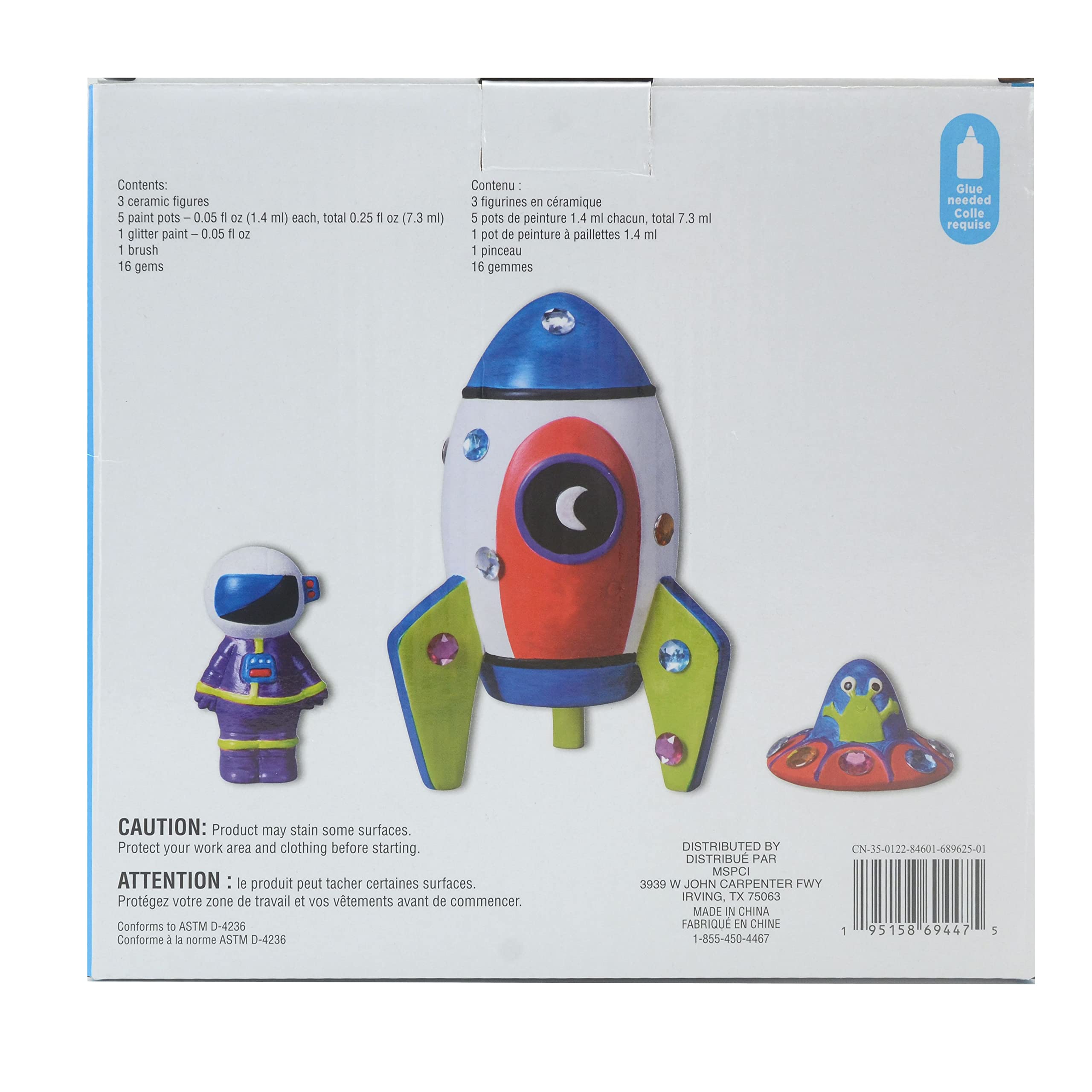 Ceramic Rocket Craft Kit by Creatology⢠3pc Ceramic Figures