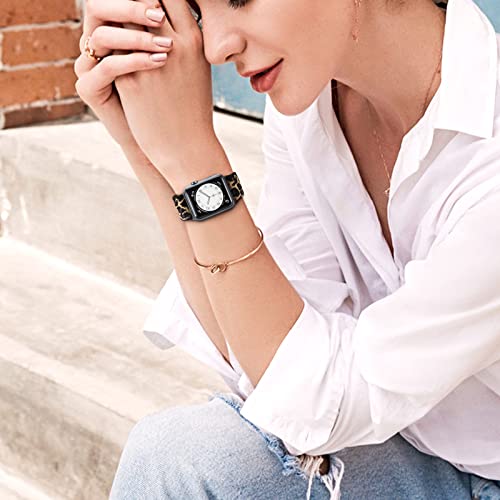 Stretchy Nylon Sport Bands Compatible with Apple Watch Band 38mm 40mm 41mm 42mm 44mm 45mm Women Men, Adjustable Braided Elastic Solo Loop Bands for iWatch SE Series 8/7/6/5/4/3/2,6 Packs E