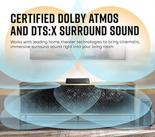Polk MagniFi Mini AX Sound Bar (2022 Model), Dolby Atmos and DTS:X Certified, Polk's Patented VoiceAdjust & SDA Technologies, Ultra-Compact Design, Easy Setup,Black