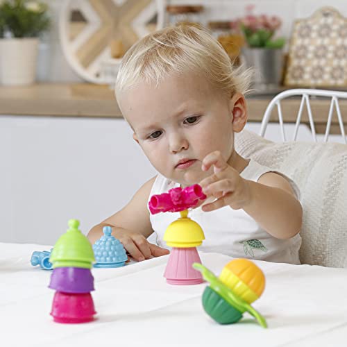 Lalaboom 12 Piece Baby Toddler Beads β Montessori Educational Shape and Color STEM Construction Toy 10 Months to 3 Years - BL100, Multicolor