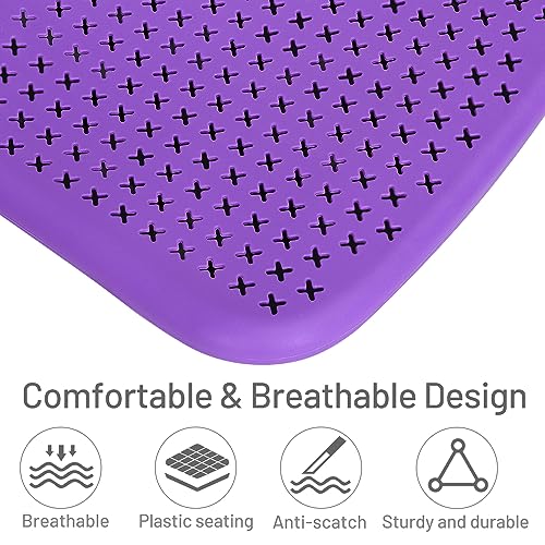 Homy Casa Inc PP Back Ergonomic Adjustable Design Armless Swivel Small Home Office Computer Desk Chair, Purple