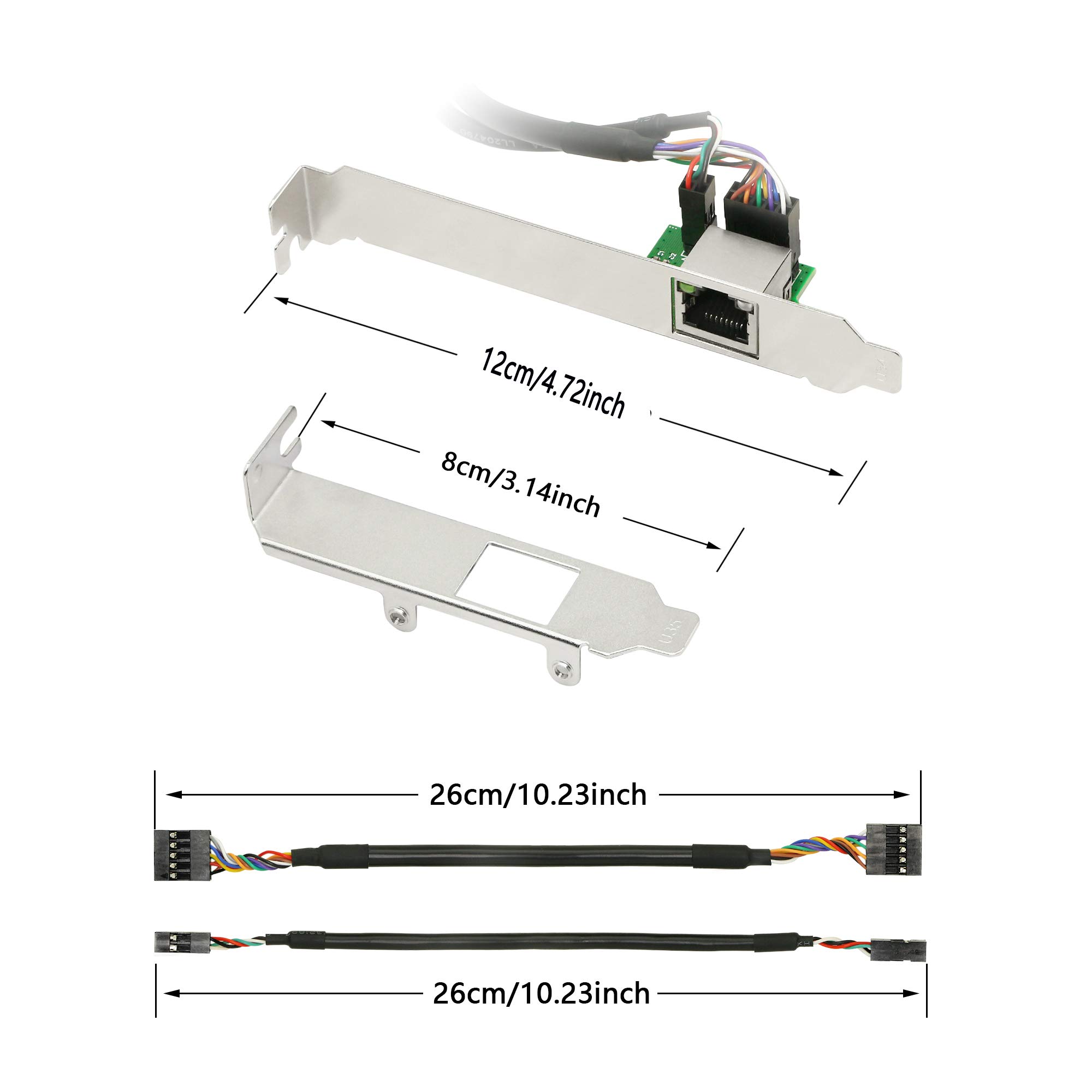 CERRXIAN Mini PCI-E Gigabit Ethernet PCI Express Network Card NIC 10/100 / 1000Mbps with Low Profile Bracket