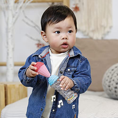 Lalaboom My First Step-by-Step Developmental Sensory 21 Piece Bead Activity Set – Pop, Twist, Mix, Stack, Spin, and Lace — STEM Focus – Dishwasher Safe - Ages 10 Months - BL600,Multicolored
