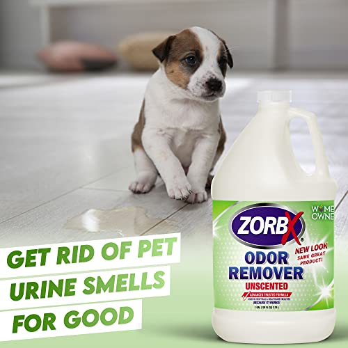 ZORBX Unscented Odor Eliminator Spray - Used in Hospitals & Healthcare Facilities | Advanced Trusted Odor Remover Formula | All-Purpose Deodorizer for Dog, Cat, Home, Carpet & Car - 128 Oz (1 Gallon)