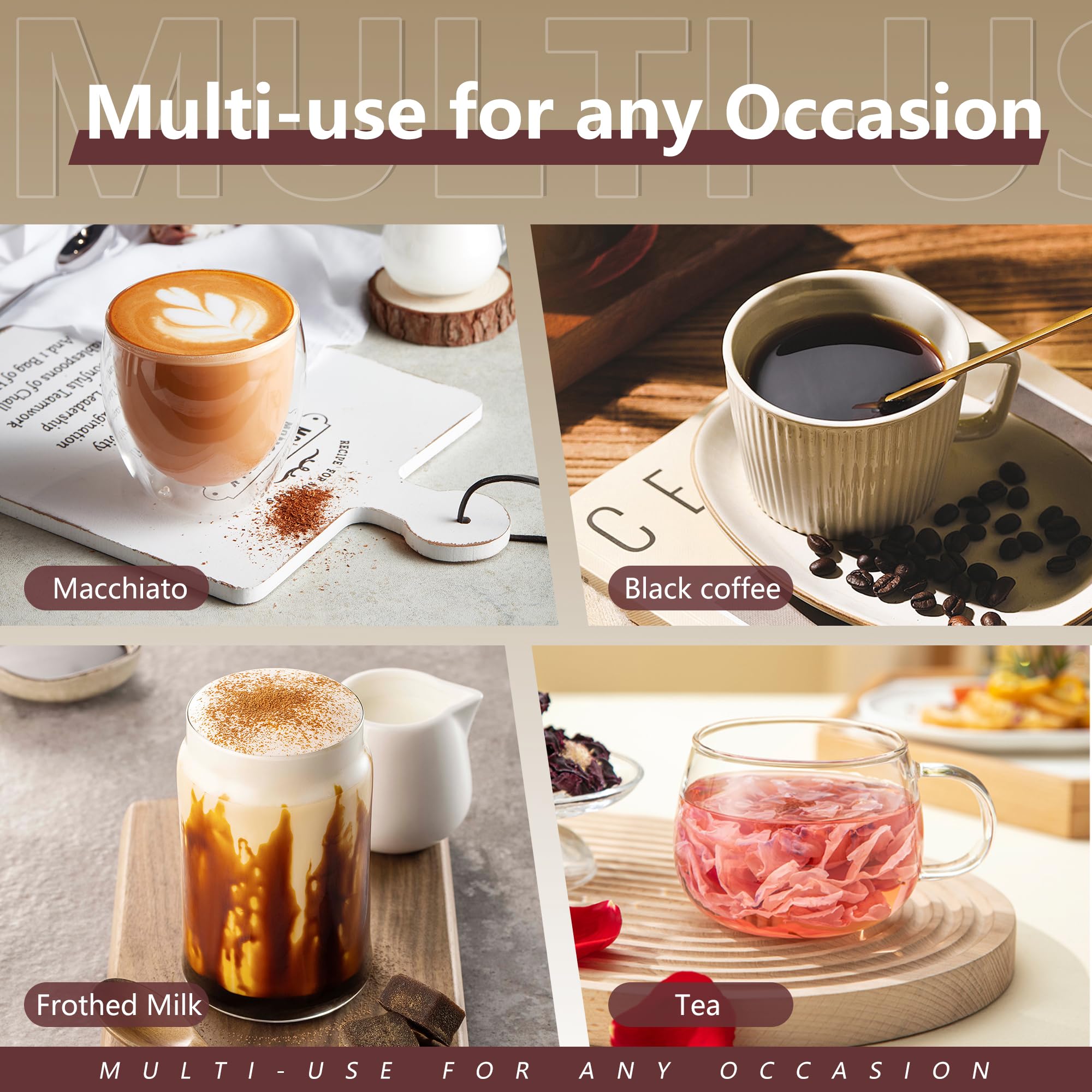 Gulex® French Press Coffee Maker Tea Maker (36 oz) 304 Stainless Steel Glass Coffee Press with 4 Filters Screen