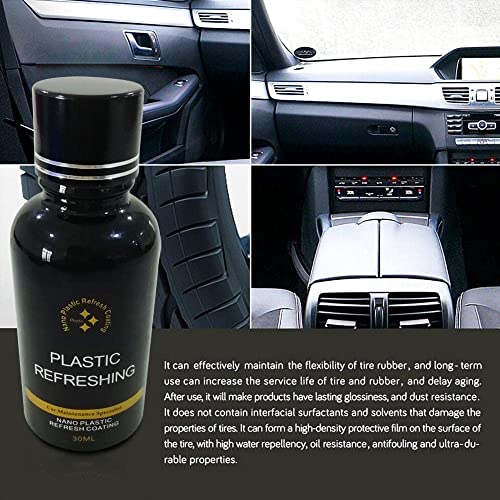 Sumcalio Car Plastic Part Retreading Agent,Auto Leather Refurbishment Paste,Exterior Restorer,Leather Interior Car Cleaner (1pcs)