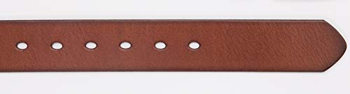 Bullko Mens Casual Genuine Leather Dress Belt for Jeans, Red Brown, 36