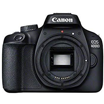Canon EOS 4000D / Rebel T100 DSLR Camera with 18-55mm Lens + Sandisk Extreme Pro 64GB Card + Creative Filters + EOS Camera Bag + 6AVE Cleaning Set, More (International Model) (Renewed)