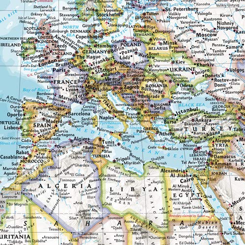 National Geographic World Classic Political Wall Map - 36 x 24 inches - Art Quality Print