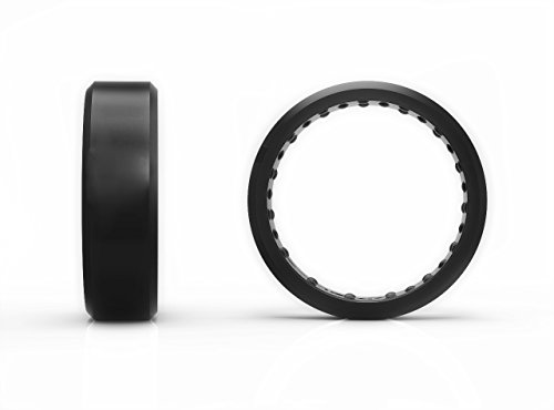 BULZi Wedding Bands, Massaging Comfort Fit Premium Silicone Ring with Airflow, Beveled Edge Design, Men’s and Women’s Rings, Breathable Flexible Work Safety (Black Beveled Size 10)