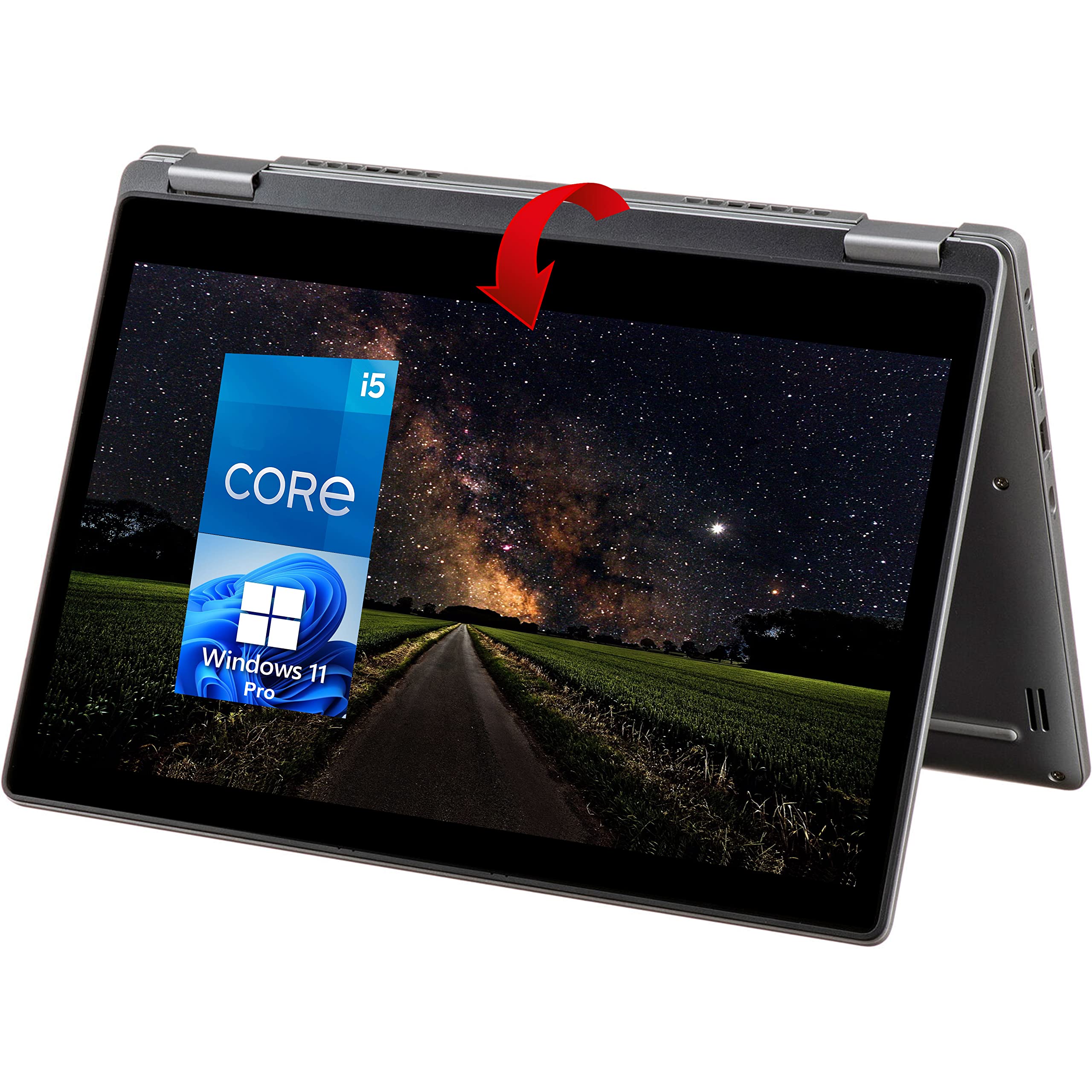 Dell Latitude 3310 Laptop 13.3" Touchscreen 2 in 1, Intel i5-8365U, 16GB RAM, 500GB NVMe SSD, Wi-Fi, Bluetooth, Card Reader, Webcam, HDMI, USB C- Mini-DisplayPort - Windows 11 Pro