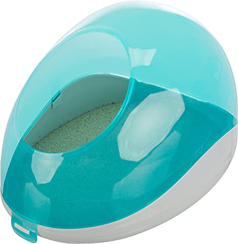 TRIXIE Sand Bath for Chinchillas and Degus, 27 x 18 x 16 cm, Blue