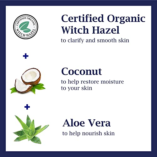 Dr Teal’s Witch Hazel Facial Toner, Coconut Water, 16 fl oz (Pack of 2) (Packaging May Vary)