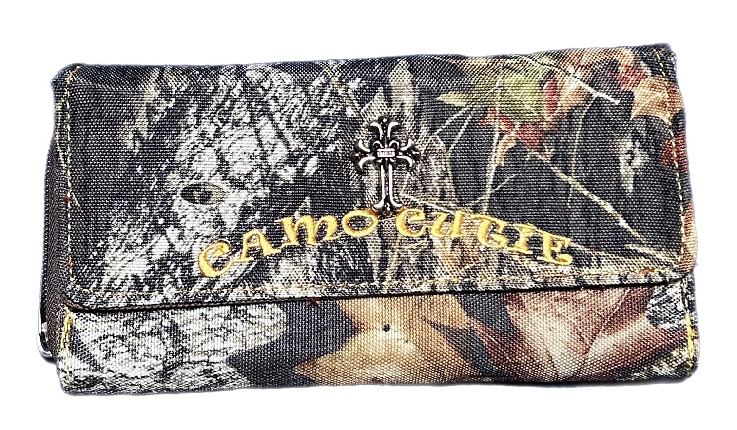 Official Women Mossy Oak Camo Tri Fold Wallet Ladies Camo Western Wallet with Camo Cutie BT-2