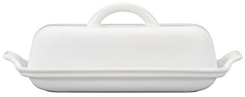 Le Creuset Stoneware Heritage Butter Dish, White