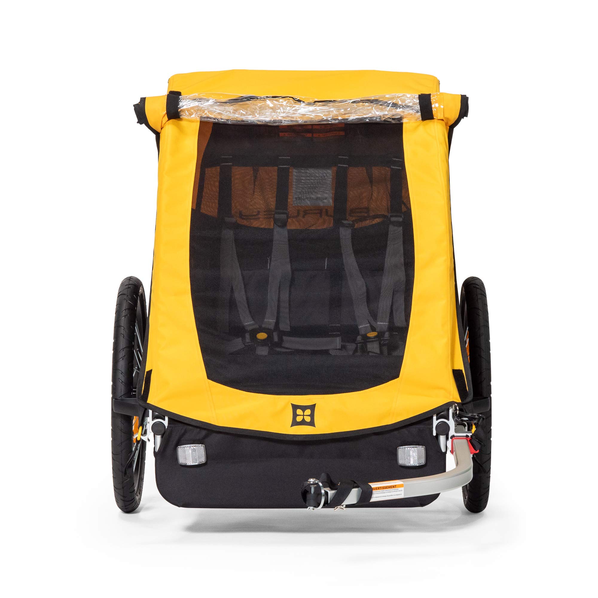 Burley Design Bee Bike Trailer, Yellow and Burley Design 12.2MM Steel Hitch Bundle