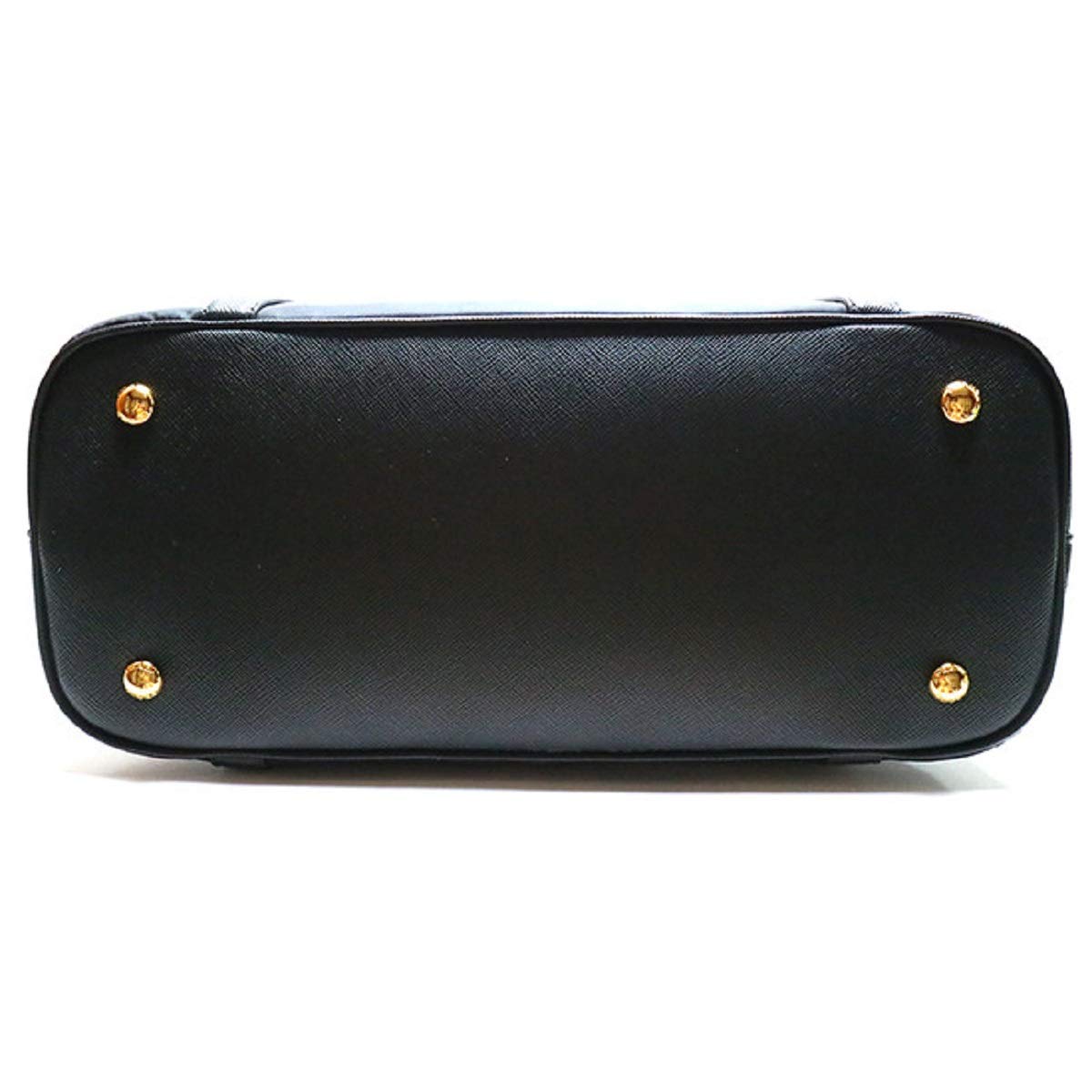 Prada Womens Tessuto Nylon Saffiano Leather Black Handbag 1BB013